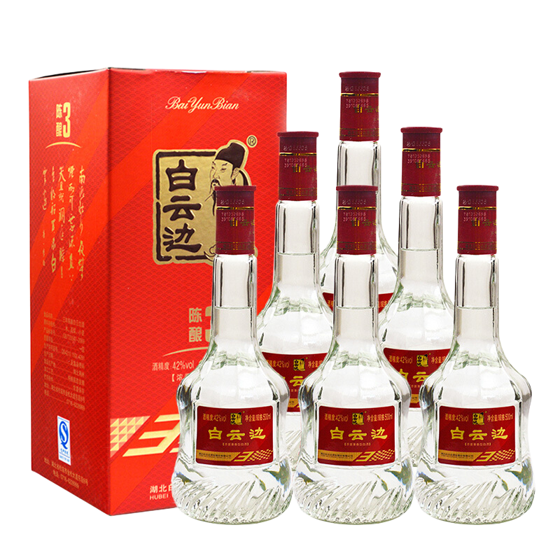 白云边 三年陈酿 42度 浓酱兼香型 白酒 500ml*6瓶 整箱，107.44元 包邮—— 慢慢买比价网