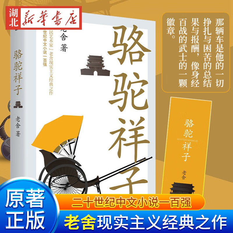 骆驼祥子 老舍代表作中国现当代文学小说中小学生寒暑假期课外读物 湖北旗舰店