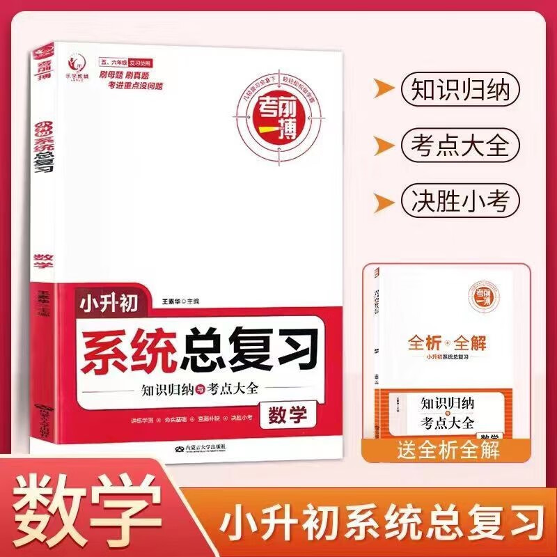 2023新版小升初系统总复习语数英专项特训小学六年级毕业升学知识 数学