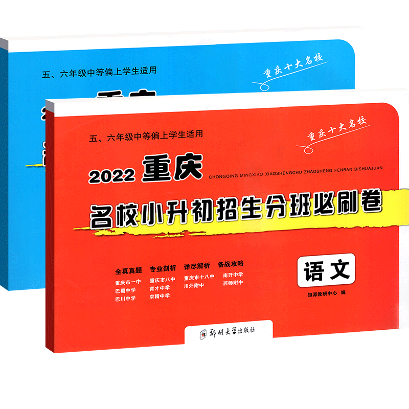 2022重庆名校小升初招生分班考试卷语文数学小升初真题卷小升初系统总复习人教版试卷模拟卷小学毕业升初中十