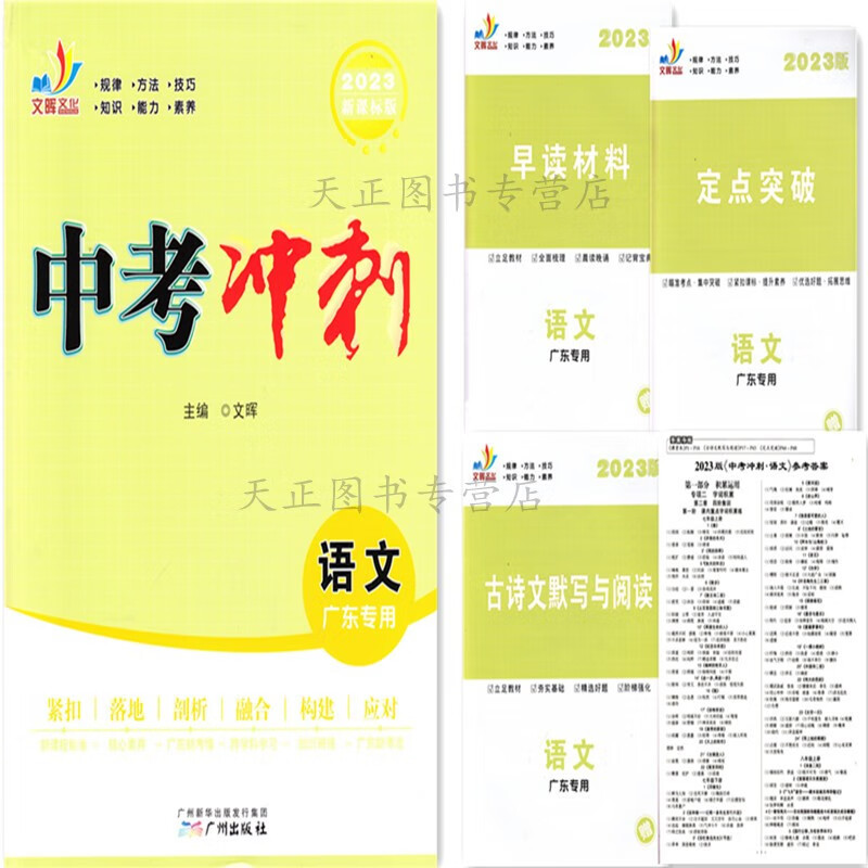 2023新版 中考冲刺语文 中考语文 总复习 新课标版学生用书广东版