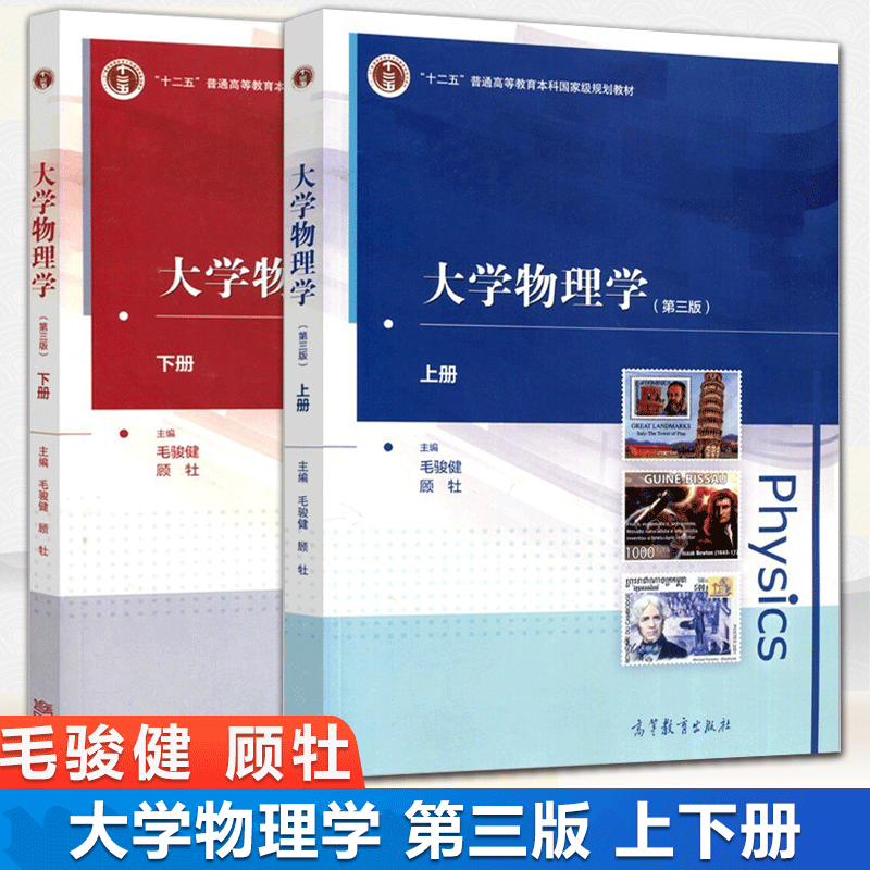 同济大学 大学物理学 第三版第3版 上下册 教材 毛骏健 顾牡著 高等教育出版社