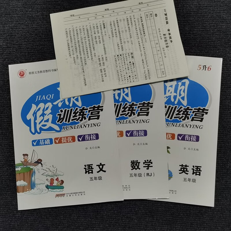 2023年暑假作业 假期训练营 语文数学英语 1升2升3升4升5升6升7 123456年级 人教版通用 五年级(5升6年级暑假) 数学人教版