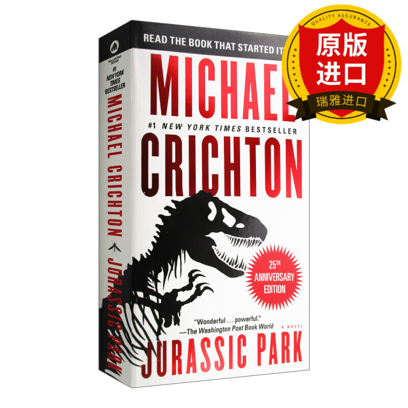 英文原版 Jurassic Park 侏罗纪公园 全英文版 Michael Crichton 进口原版英语书籍