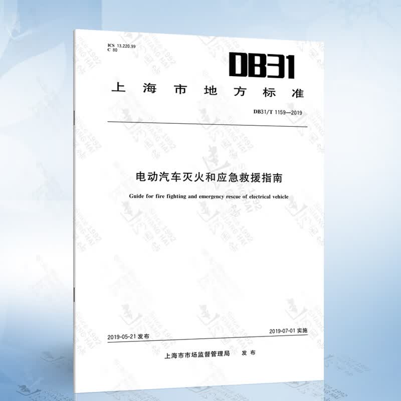 DB31/T 1159-2019 电动汽车灭火和应急救援指南