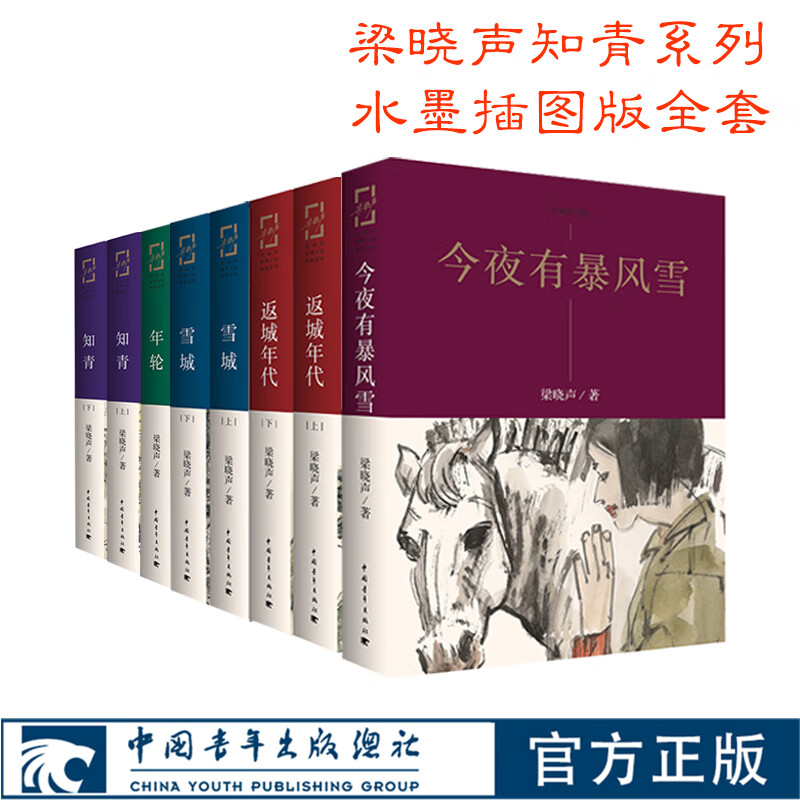 梁晓声知青小说精品系列 水墨插图版全套共5种 今夜有暴风雪 年轮