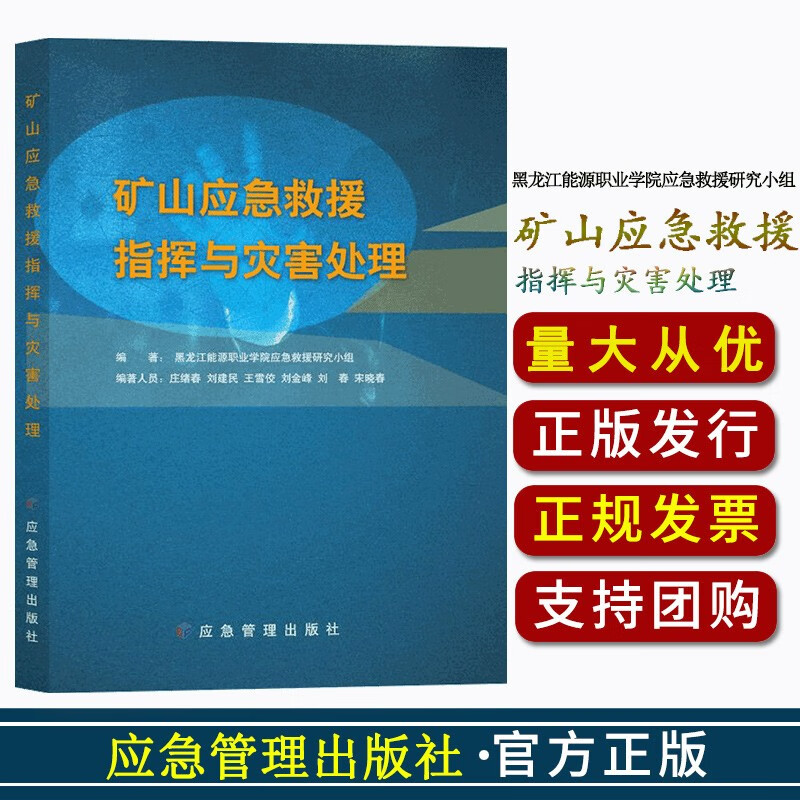 矿业工程矿业工程图书矿山应急救援指挥与灾害处理 黑龙江能源职业学院应急救援研究小组 9787502078461 应急管理出版社 矿山应急救援指挥与灾害处理