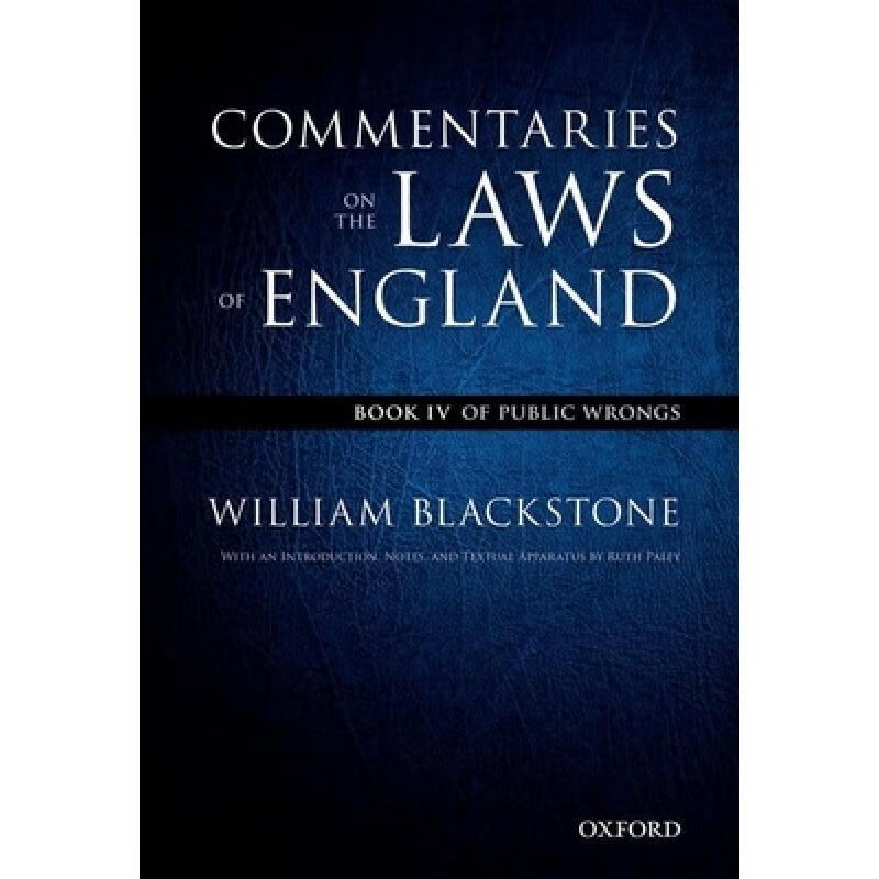 The Oxford Edition of Blackstone's: Commenta...