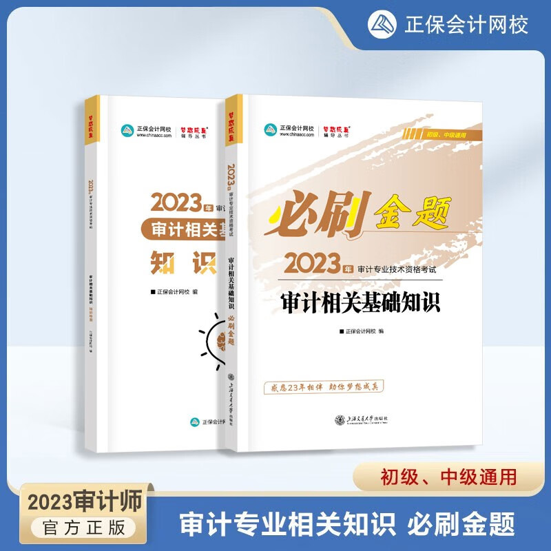 2023年审计师必刷金题正保会计网校初级中级审计师考试基础预测刷题试题试卷解析审计相关基础知识审计理论与实务 网校审计 相关知识 必刷金题