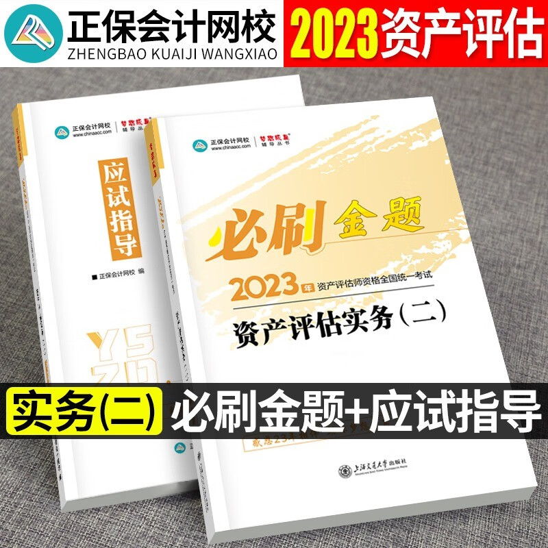 正保会计网校2023年资产评估师教材注册资产评估师必刷金题 资产评估2023教材 资产评估师考试用书 2023年资产评估师全国统一考试辅导教材资产评估师冲刺模拟8套卷 【资产评估实务二】必刷题+应试指