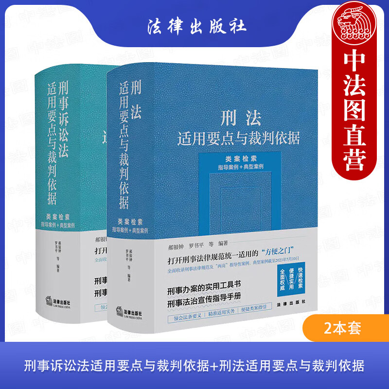 2本套 刑法+刑事诉讼法适用要点与裁判依据 类案检索指导案例典型案例 郝银钟罗书平 法律出版社 法条罪名立案标准量刑指导 新旧条文序号对照