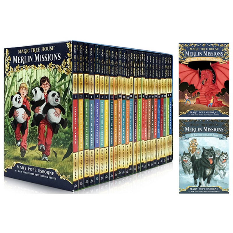 神奇树屋第二季梅林的任务英文原版 The Magic Tree House Merlin Mission 1-25 26 27册 学生课外读物 儿童桥梁章节书 赠音频 .梦想童趣城