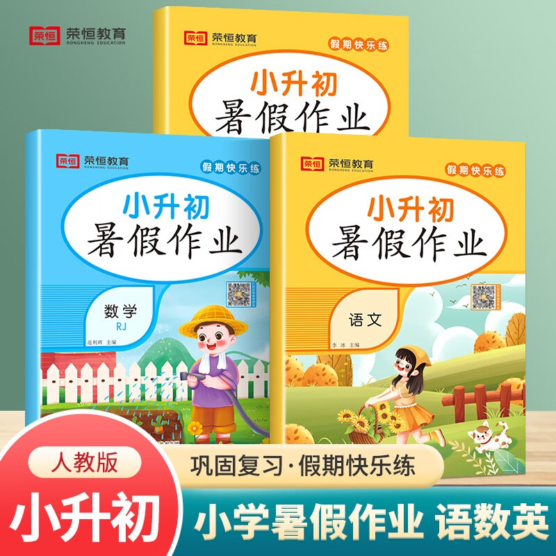 2023新 小升初暑假作业六年级下册语文数学英语全套人教版小学6升7年级升学初一衔接衔接同步练习册题黄冈假 暑假作业【语文+数学+英语】 小学升初中