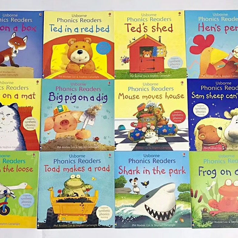 usborne原版英文绘本Phonics Readers斯伯恩拼读12本点读版