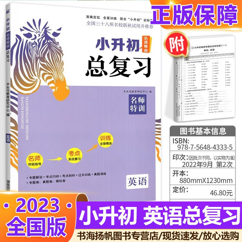 科目自选】木头马小升初总复习语文数学英语名师特训人教版 小升初英语 小学知识大全小学升初中总复习题
