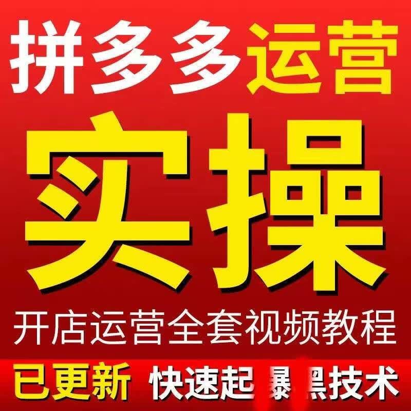 网店开店教程学习新手运营视频课程开多多店空手套狼方法