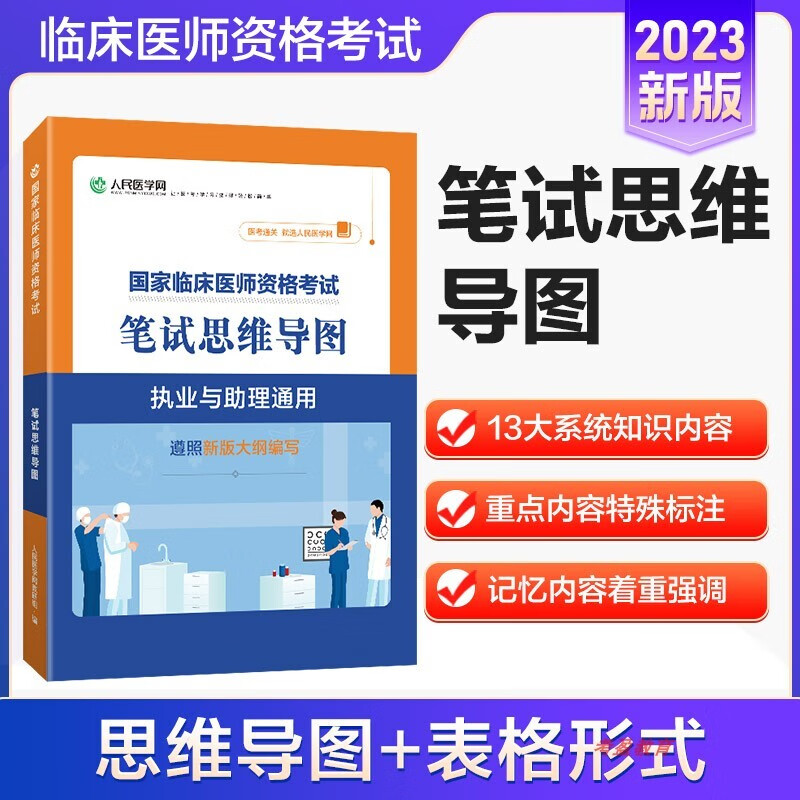 2023临床医师笔试思维导图技能思维导图临床执业含助理三毛老师编 2023笔试思维导图