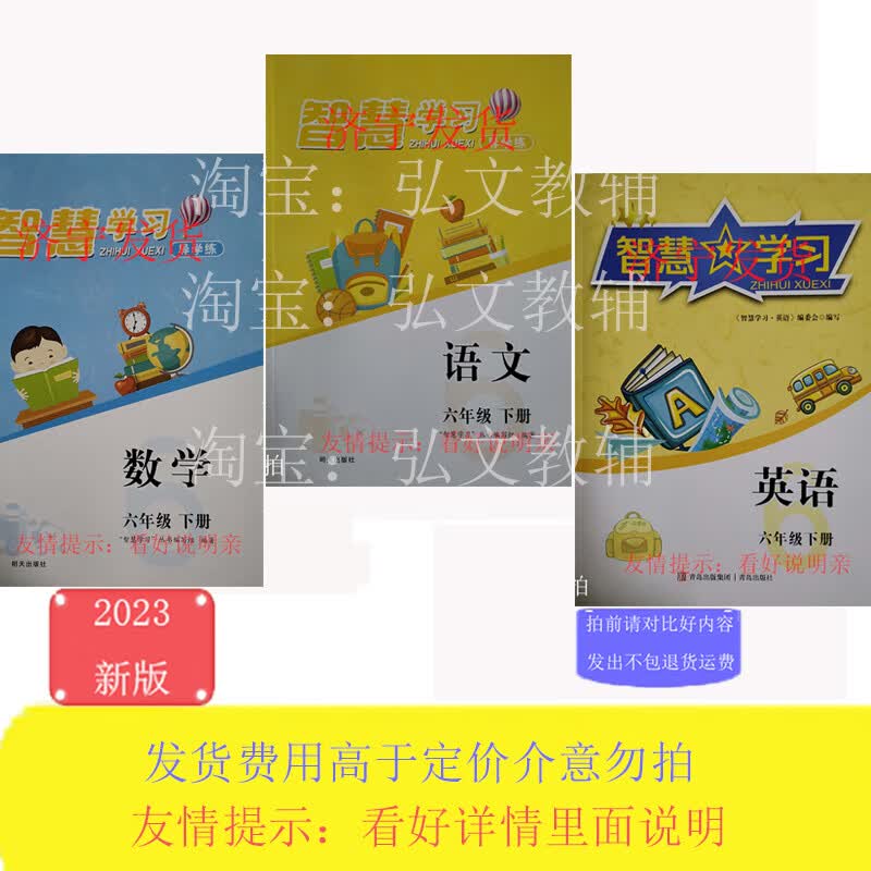 2023新版智慧学习六年级下册明天出版社 语文数学英语