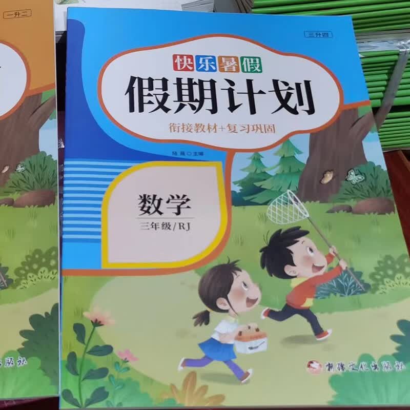 2023年快乐暑假 假期计划 语文数学英语 1升2升3升4升5升6升7 123456年级 人教版通用 数学人教版 三年级(3升4年级暑假)