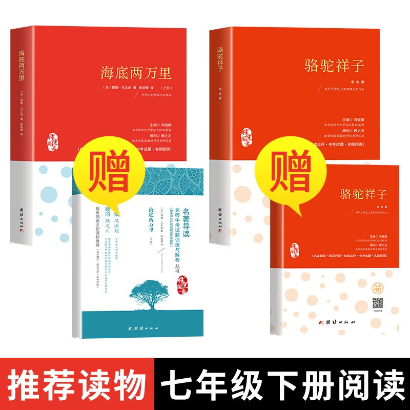 骆驼祥子海底两万里原著 中小学生课外推荐阅读丛书（随书赠名著导读与名师中考试题）