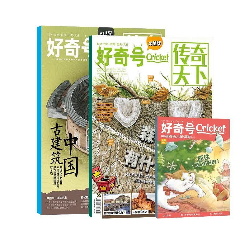 包邮【2023年单期订阅】好奇号2023年7月期 【森林地下有什么+古建筑中国】 单期订阅 每月3册 少儿科普 杂志铺 杂志订阅