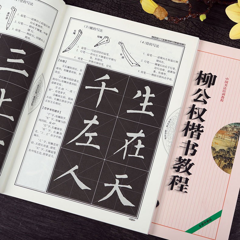 柳公权楷书教程 神策军碑 玄秘塔碑 中国书法培训教程 柳体毛笔楷书字帖 笔画偏旁书法教材书 崇文书局