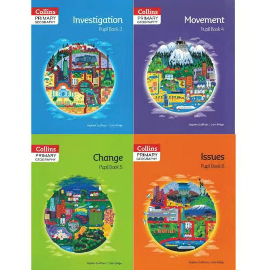 Collins PRIMARY GEOGRAPHY Investigation 3-6共四册