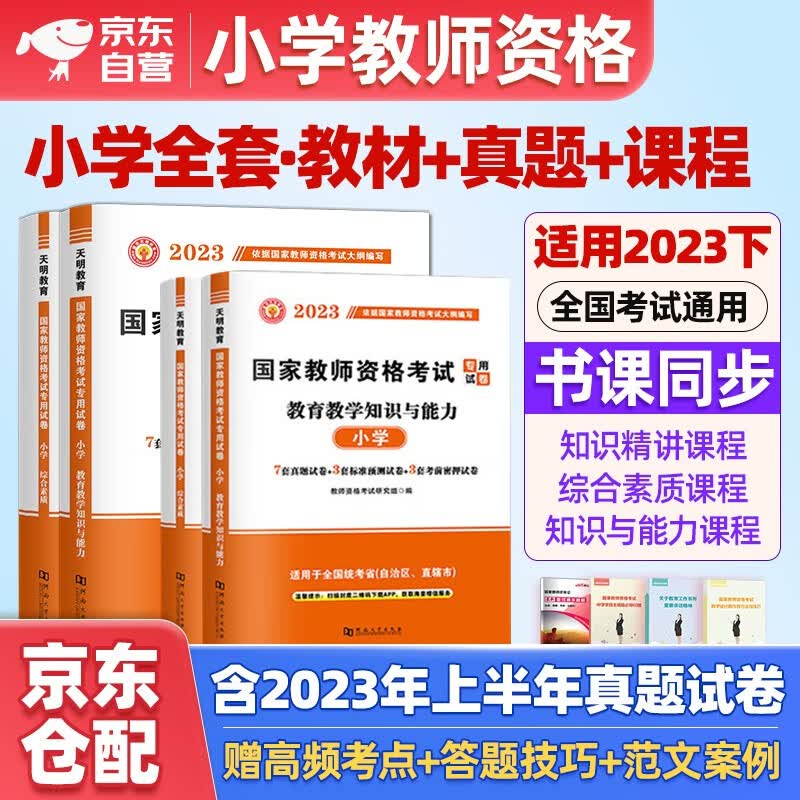 备考2024 教资考试资料2023教师资格证考试用书小学教材+历年真题试卷综合素质教育教学知识能力2023年下半年国家教师证专用全套