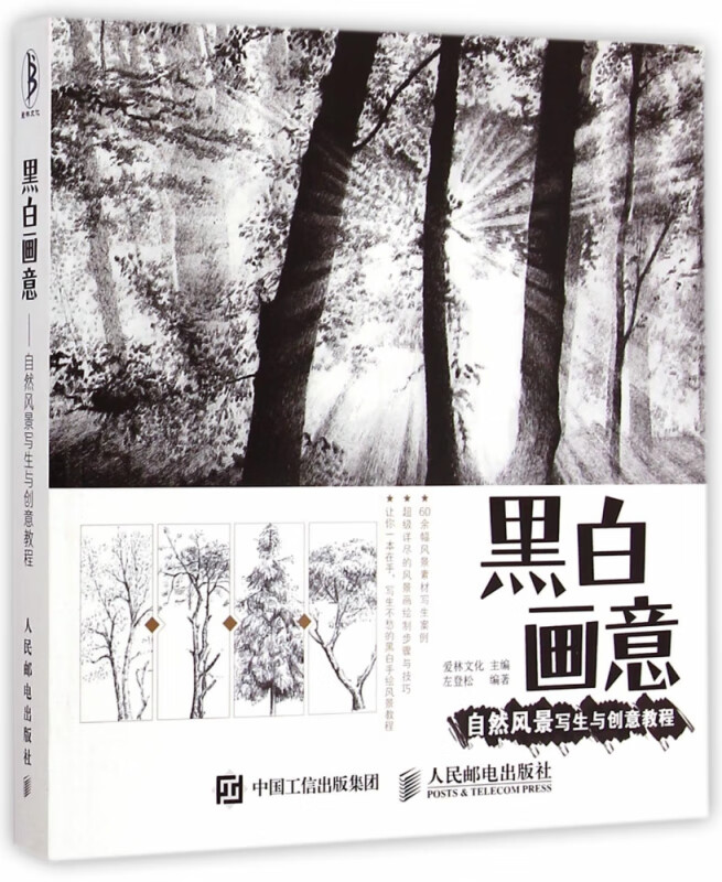 黑白画意(自然风景写生与创意教程)