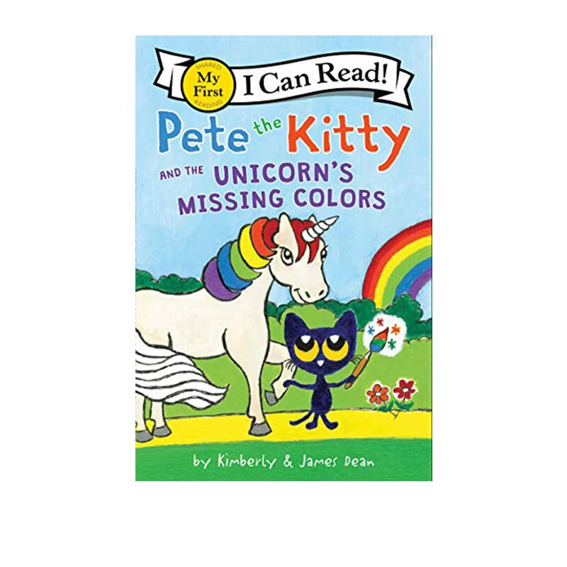 英文原版 Pete the Kitty and the Unicorn's Missing Colors 独角兽丢失的颜色 I Can Read分级读物 儿童绘本图画故事书 .