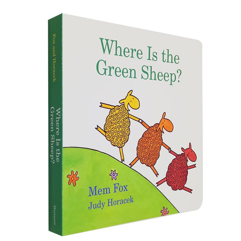 赠音频 绿绵羊在哪英文原版纸板书 Where Is the Green Sheep