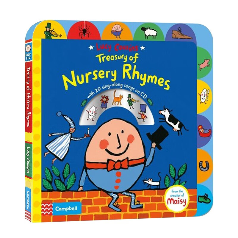 吴敏兰书单 Treasury of Nursery Rhymes 韵文歌谣 附CD 英文原版绘本
