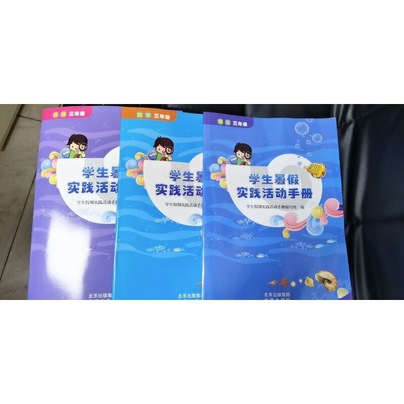 北京发货现货2021学生暑假实践活动手册 语文数学英语三年级xxtj