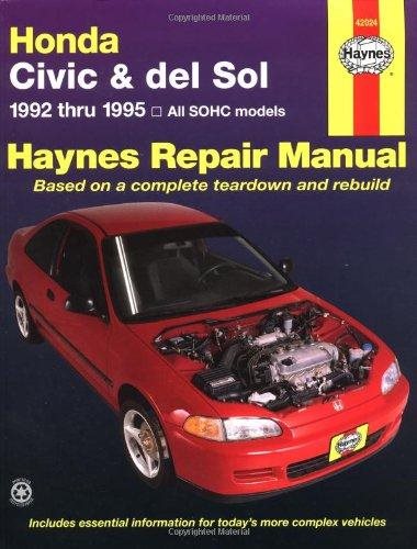 Honda Civic & del Sol covering (1992-1995) Haynes Repair Manual (USA)