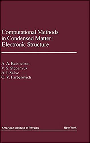 Computational Methods in Condensed Matter: Electronic Structure
