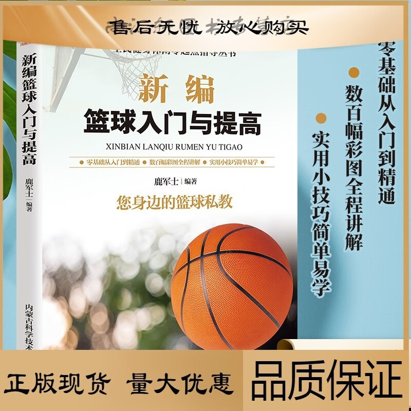 新编篮球入门与提高篮球启蒙训练 身体素质提高训练手册 篮球基础技术 战术训练书 常用术语 篮球技术 基本战术 技术训练竞赛规则h