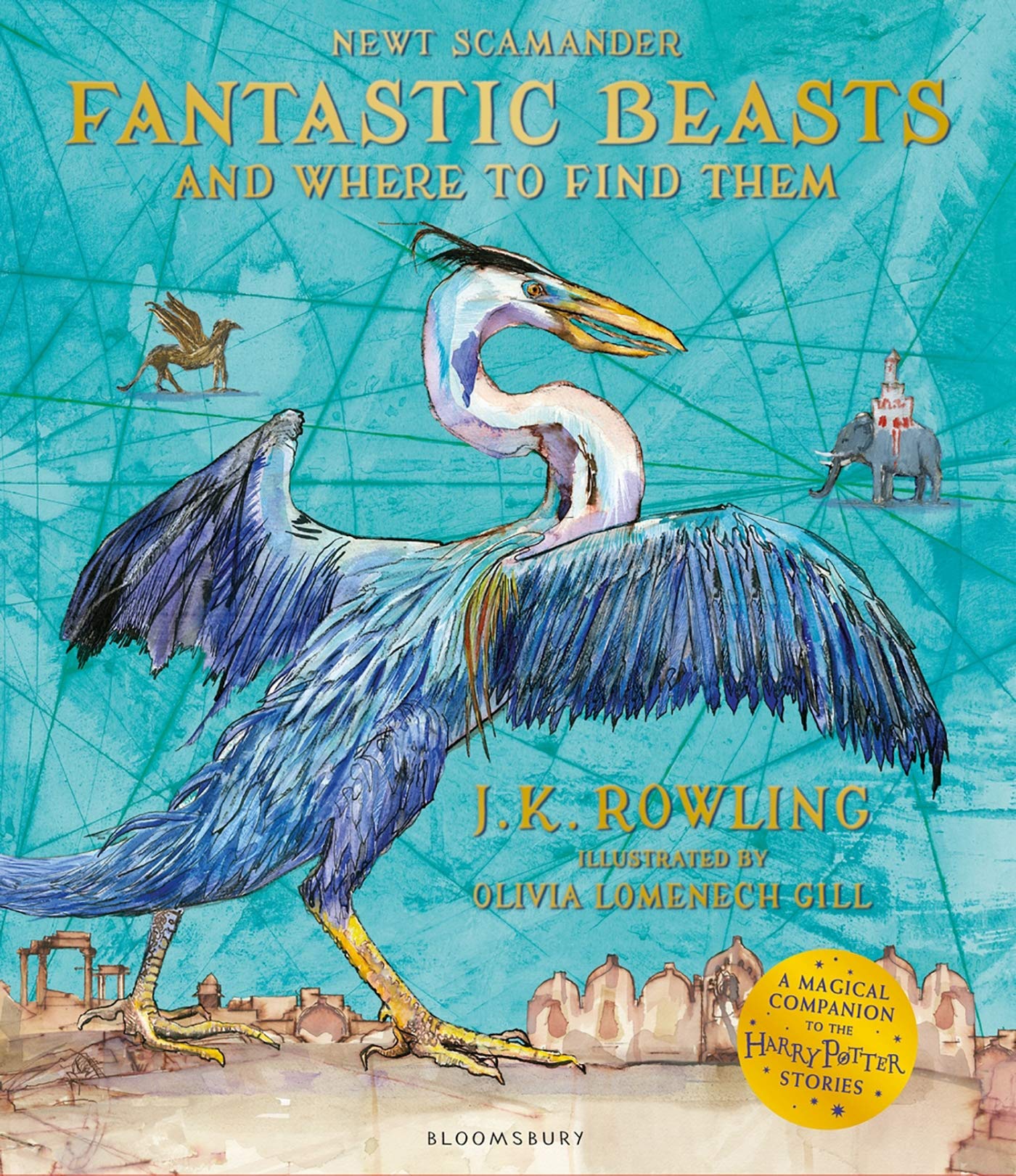 新版 神奇动物在哪里 插画版 英文原版 Fantastic Beasts and Where to Find Them 哈利波特系列 J.K.罗琳