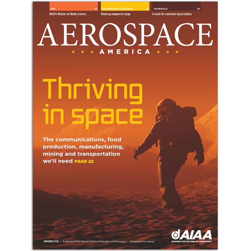 【单期可选】Aerospace America 2018/2020/21/22年 美国航空航天科技杂志 2020年11月