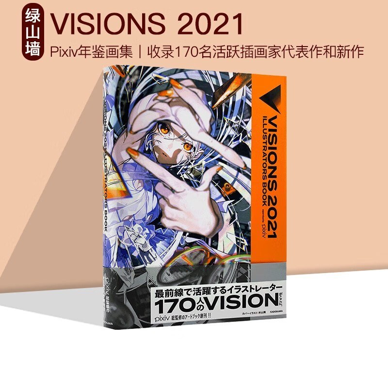 日本pixiv插画年鉴 VISIONS 2023 ILLUSTRATORS BOOK P站插画师画册作品合集 掲載作家170名 绿山墙日文原版 p站年鉴2023 视觉 2021 插画集