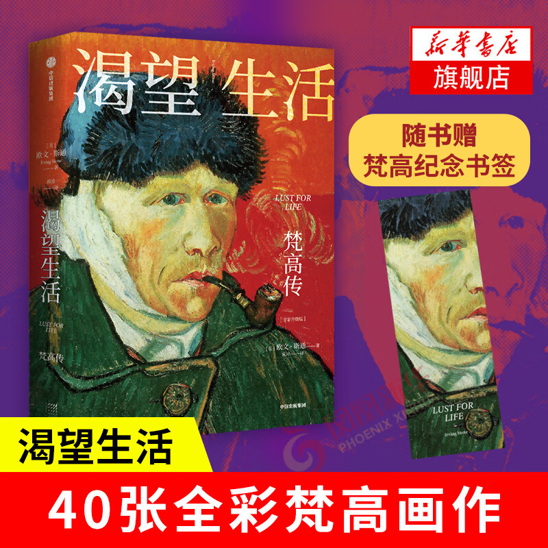 渴望生活 梵高传 40张全彩梵高画作 梁永安教授导读 欧文斯通 著 中信出版社【凤凰旗舰店】