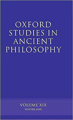 牛津古代哲学研究，第19卷 Oxford Studies in Ancient Philosophy