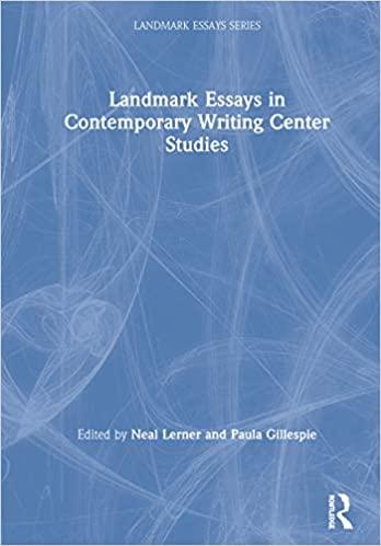Landmark Essays in Contemporary Writing Center S