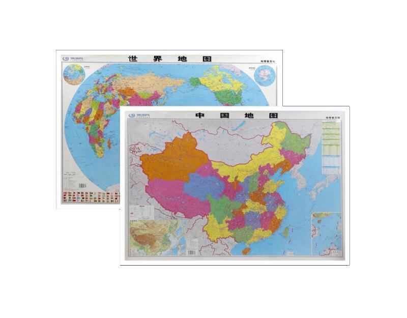 中国世界地图—地理普及版2018