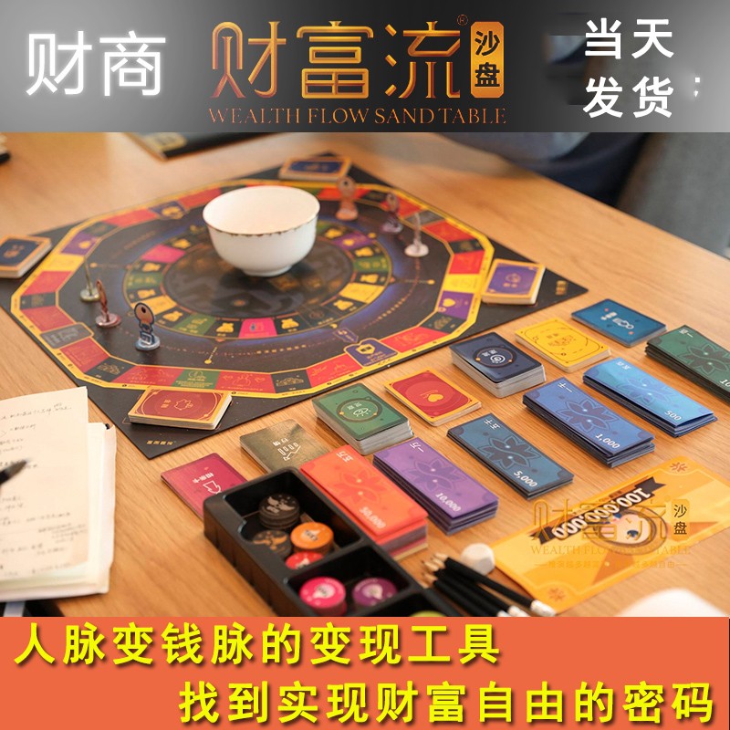 包发票现金流财富流沙盘自由版财商游戏穷爸爸富爸爸现金流成人版