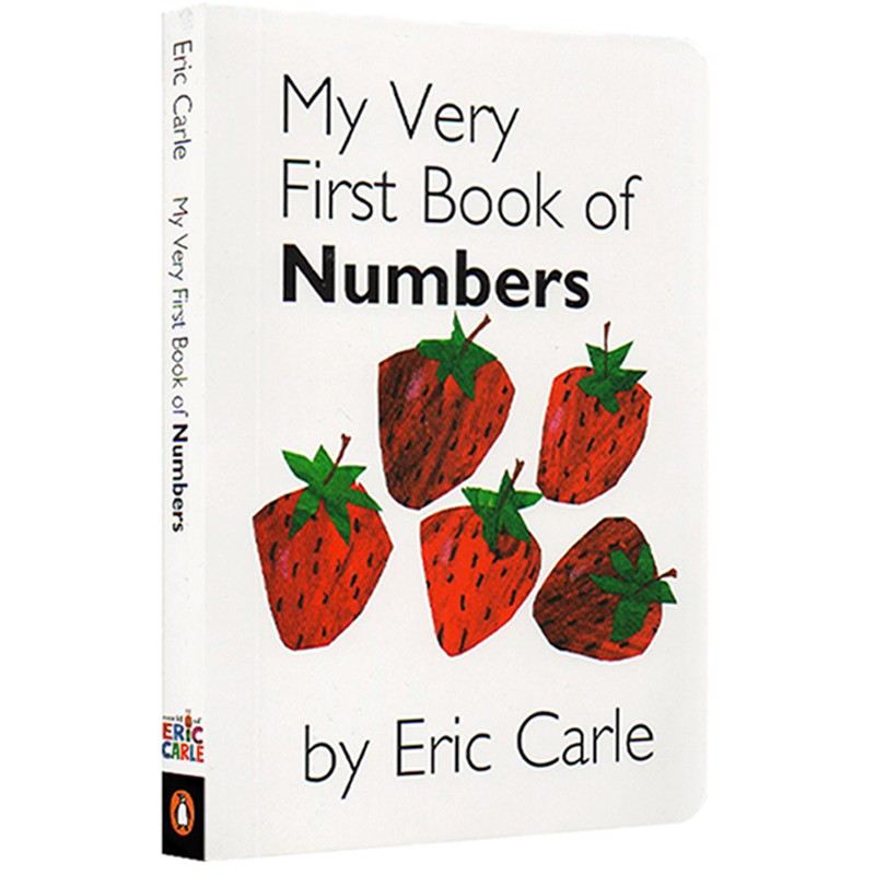 英文原版 My Very First Book of Numbers 上下翻页配对纸板书 艾瑞卡尔 Eric Carle 低幼认知启蒙 英语单词学习 子互动图画书