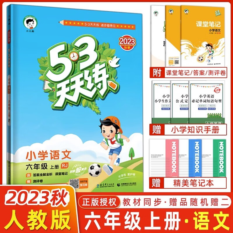 2023秋季 53天天练六年级语文上册人教统编版 小学六年级上册语文同步训练五三天天练53练习册