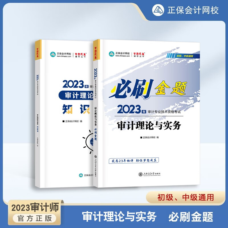 2023年审计师必刷金题正保会计网校初级中级审计师考试基础预测刷题试题试卷解析审计相关基础知识审计理论与实务 网校审计 理论与实务 必刷金题