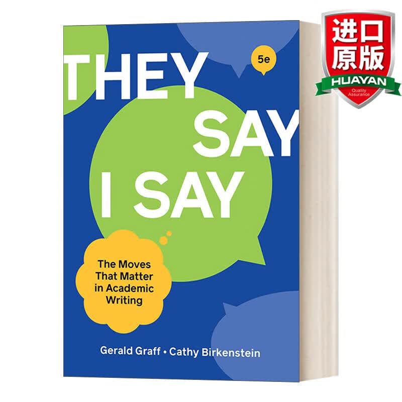They Say I Say 英文原版 学术写作的秘密 第五版 美国1500多所高等院校写作教材 英文版