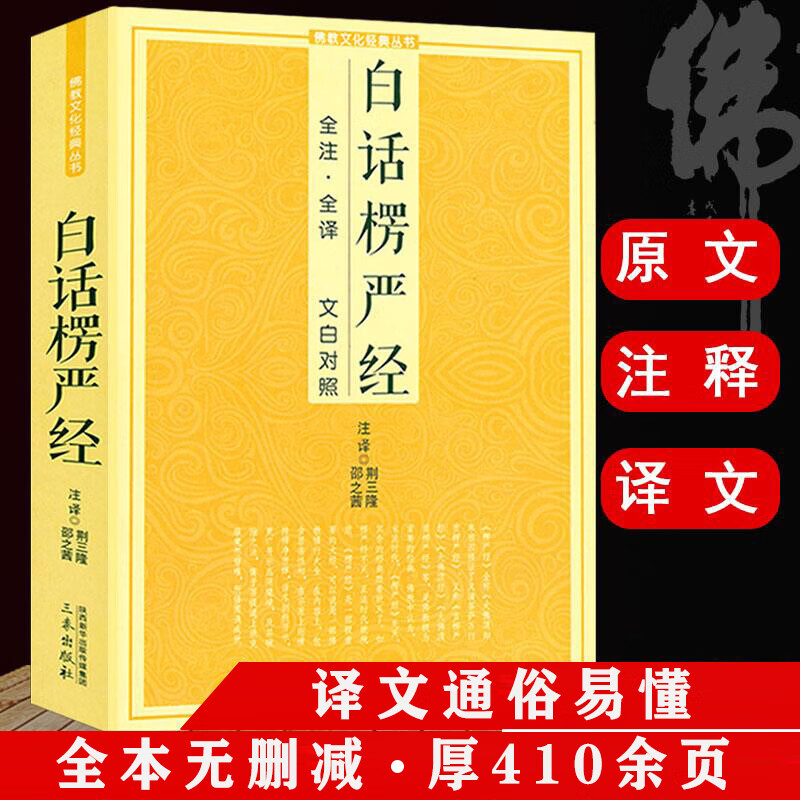 白话楞严经全注全译文白对照fo教十三经大佛顶首楞严经白话文简体原文注音版注释禅修经文讲义fo经fo学入门初