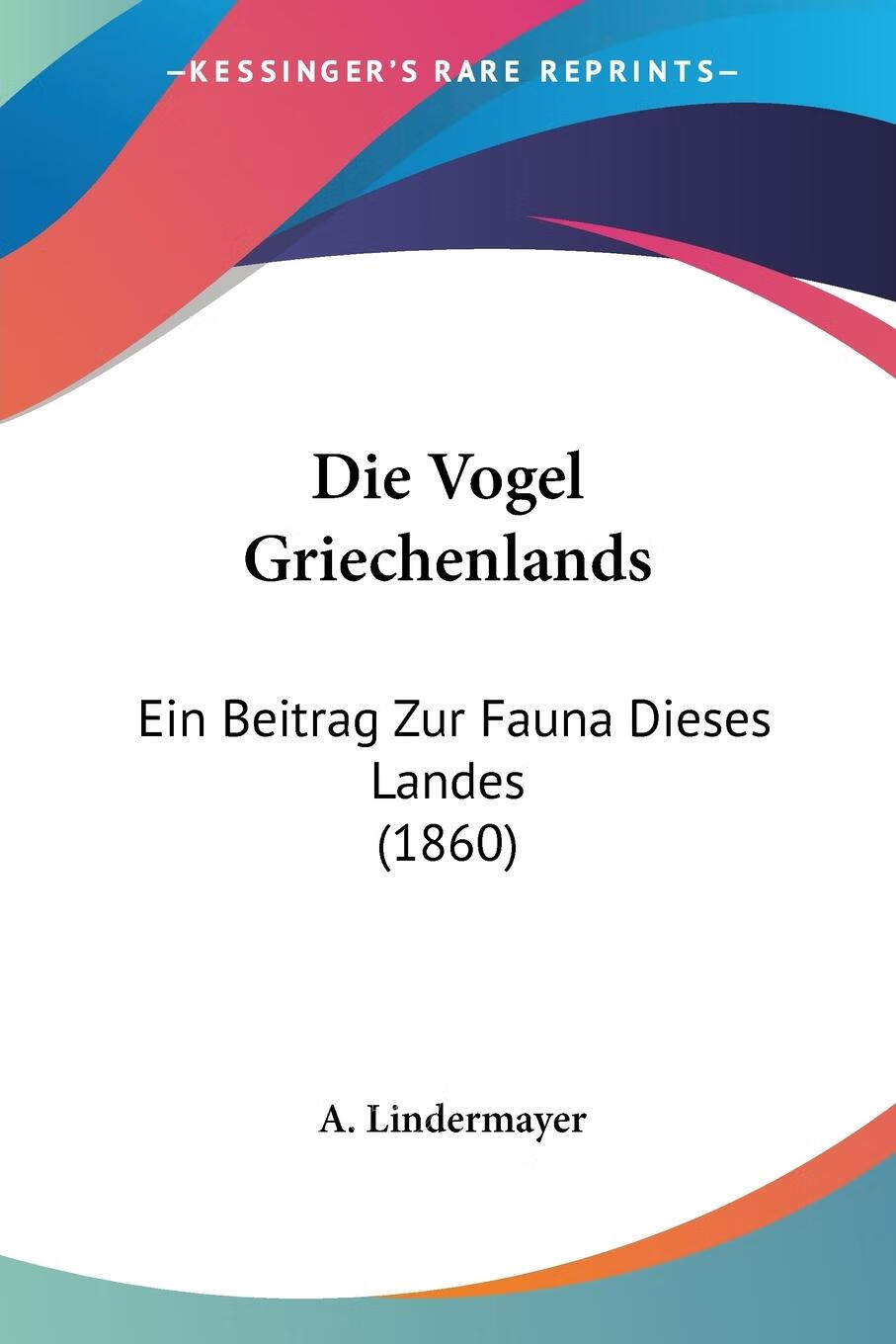 预售 按需印刷Die Vogel Griechenlands德语ger